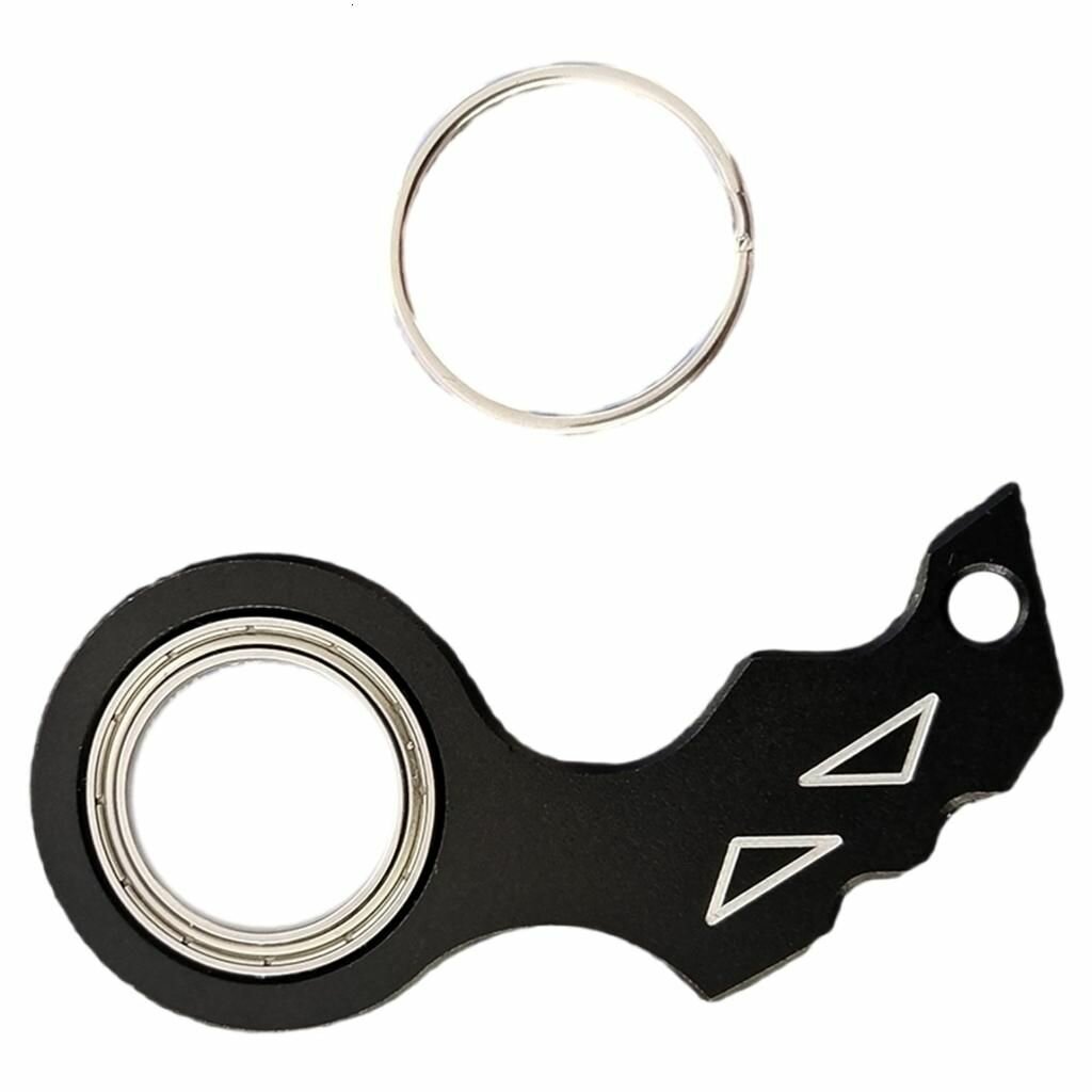 Металлический спиннер-брелок для взрослых, Черный