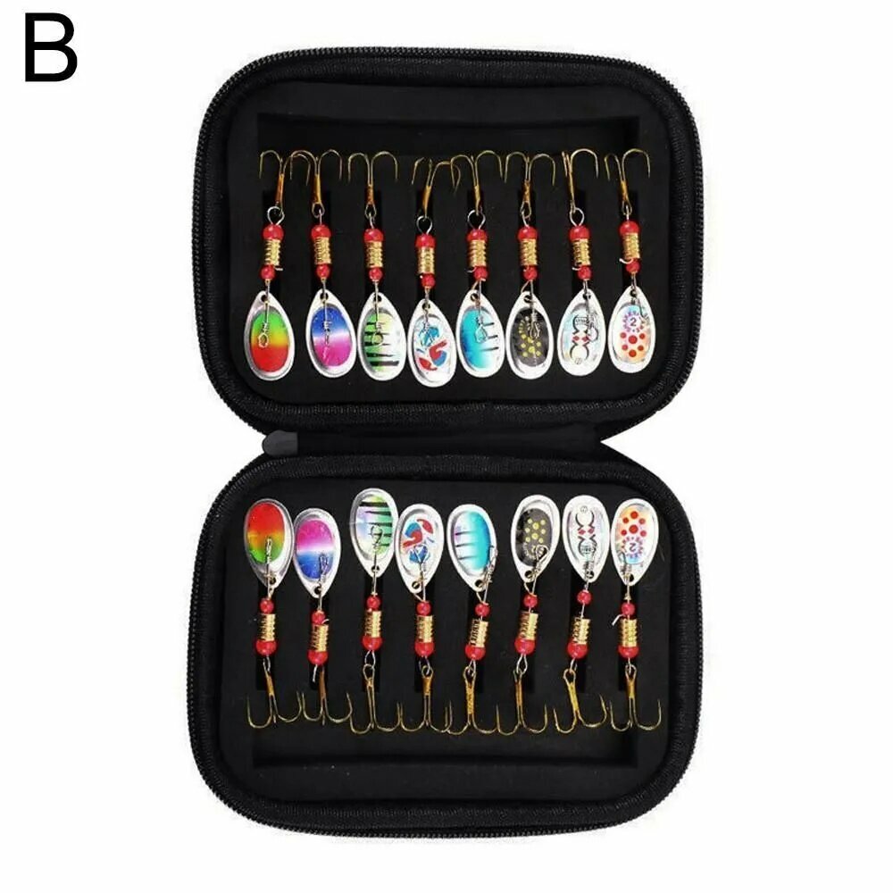 Набор блесен для спиннинга, Блесна для рыбалки, подарочный набор 16 штук