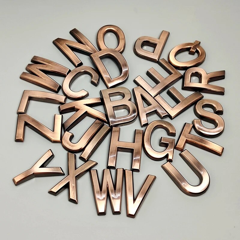 Дверная табличка DOONEW 5 см, Letter N, красная