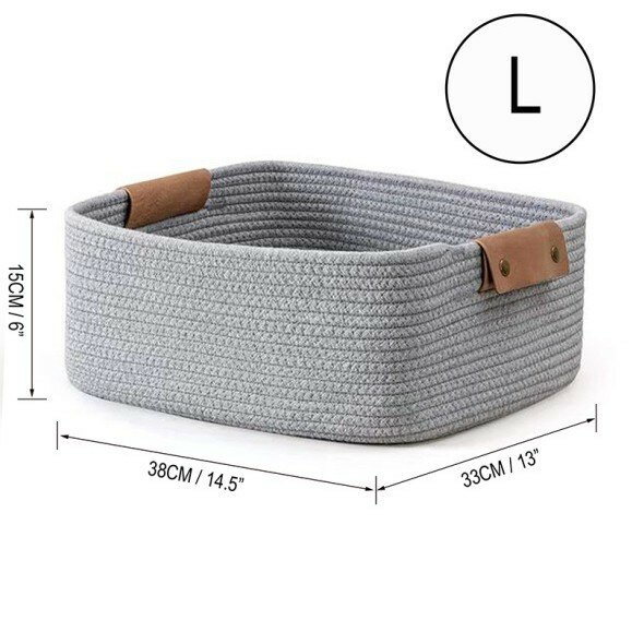 Плетеная корзина для хранения из хлопковой веревки 2026, настольная корзина для мелочей, держатель для ключей в прихожей, складная корзина для хранения, оптовая продажа, возможность индивидуального заказа.