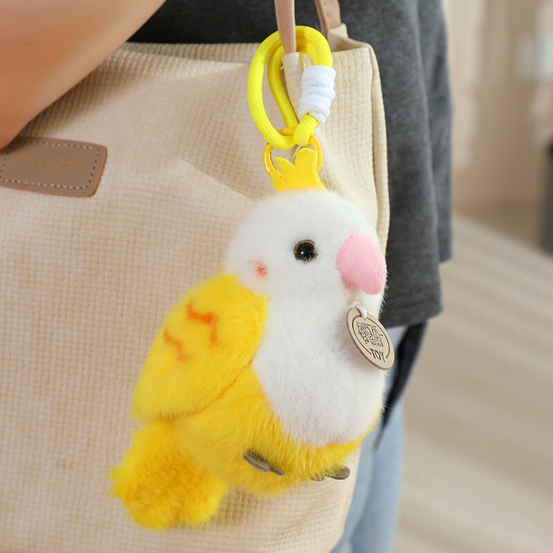 Браслет с кольцом попугая, стоячая плюшевая панда, брелок, подарок на день рождения для девочек, плюшевая игрушка