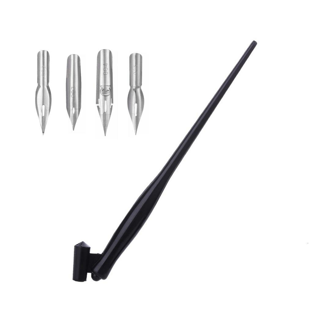 Держатель для пера и набор из 4 сменных наконечников Держатель для пера из смолы для начинающих