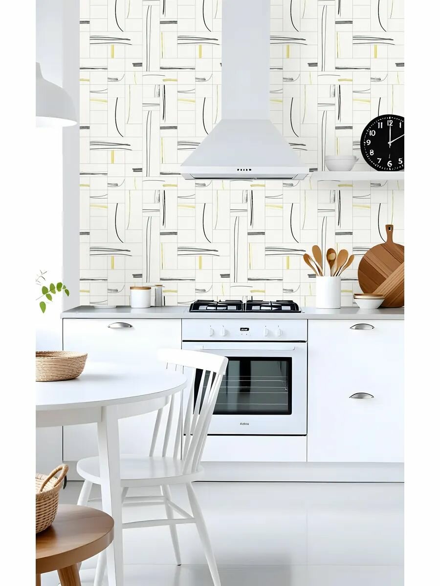 Моющиеся обои для кухни 0,53 абстракция, геометрия, виниловые на бумаге