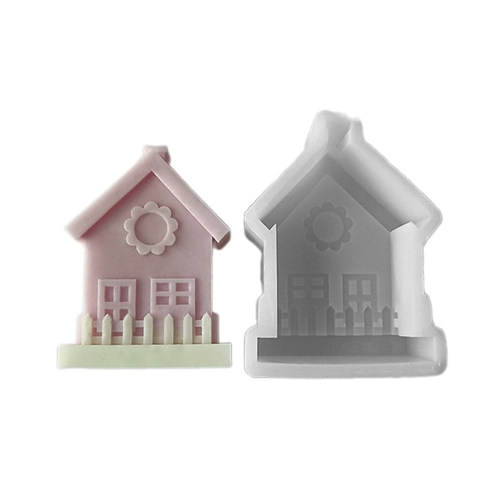 Красивые силиконовые формы для свечей Формы для мыла в форме домика Форма для статуи своими руками Форма для изготовления свечей Аксессуары для рукоделия
