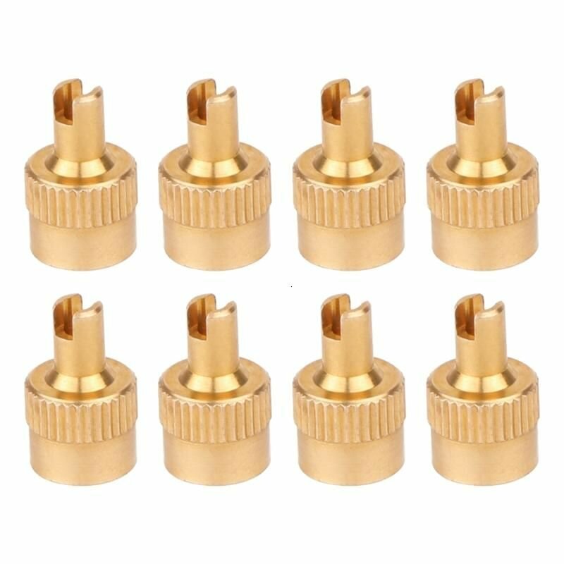 Набор 8 латунных колпачков для шин, Золото