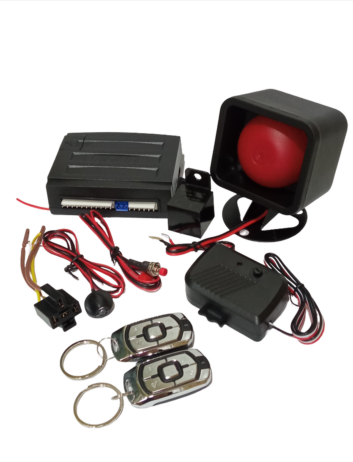 Автосигнализация с сиреной "Набор" Car Alarm System No Brand J132 (черный)