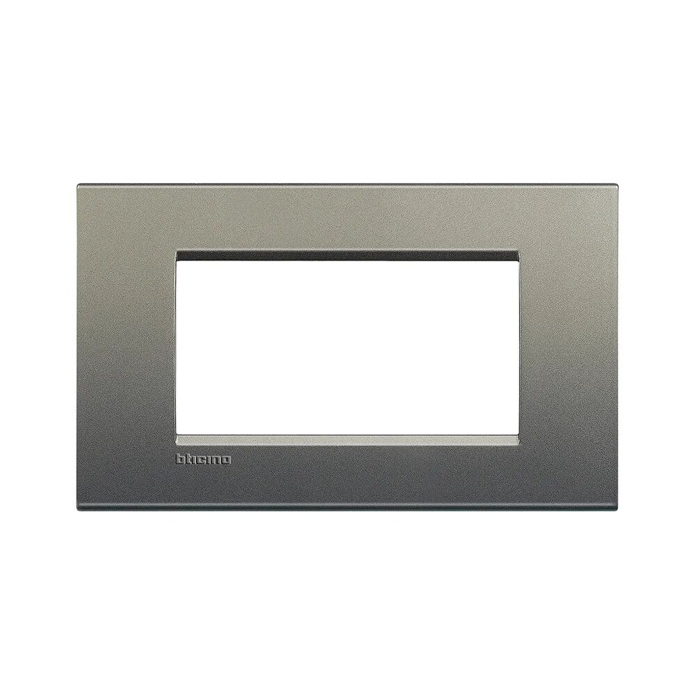 Рамка прямоугольная Bticino Livinglight 4 модуля, цвет Серый шелк LNA4804AE