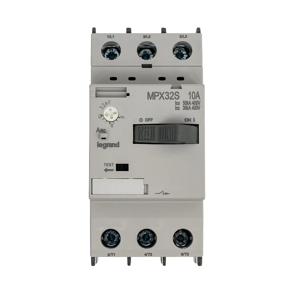 Автоматический выключатель Legrand для защиты электродвигателей MPX³ T32S 10A 50kA 417310
