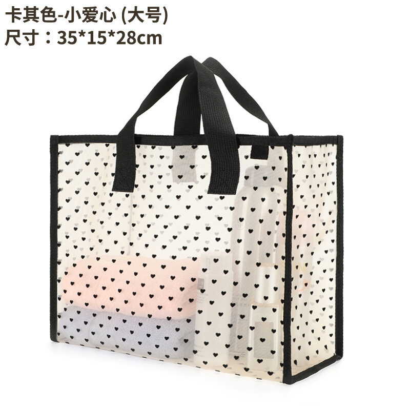 Сетчатая флокированная ручная сумка для плавания, пляжная сумка, портативная дорожная сумка для макияжа, косметичка, сумка для хранения косметики