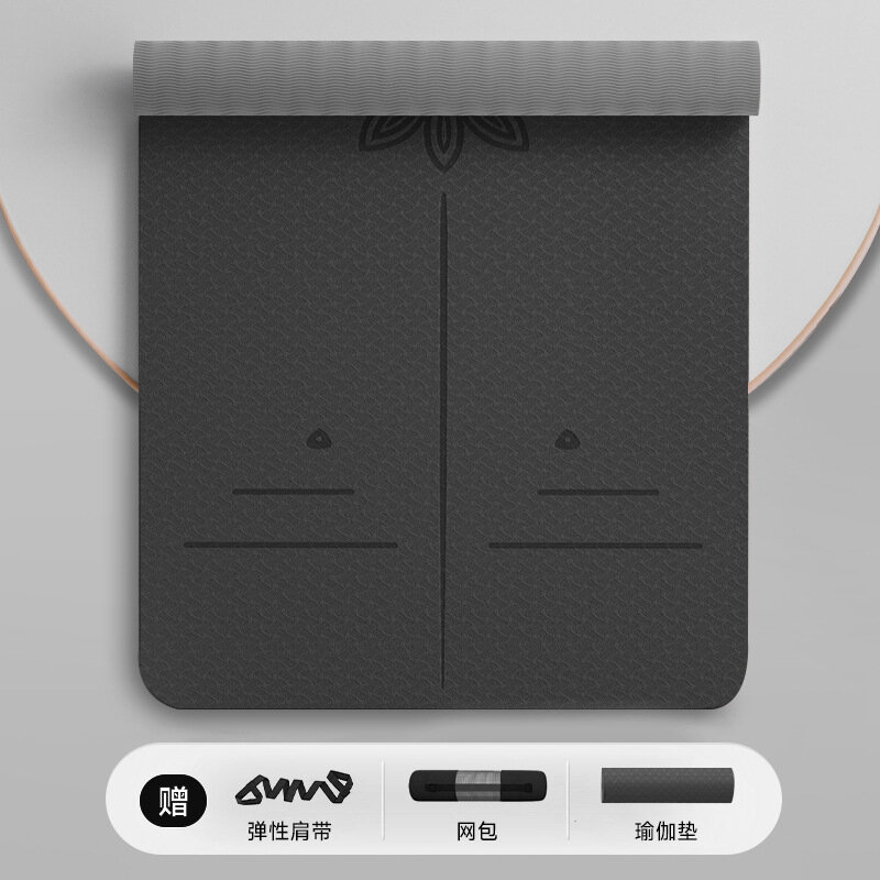 ⭐Йога-мат, фитнес-мат для дома, нескользящий, с амортизацией, бесшумный, утолщенный, расширенный, звукоизоляционный, специальный аэробный мат для женщин, напольный мат⭐