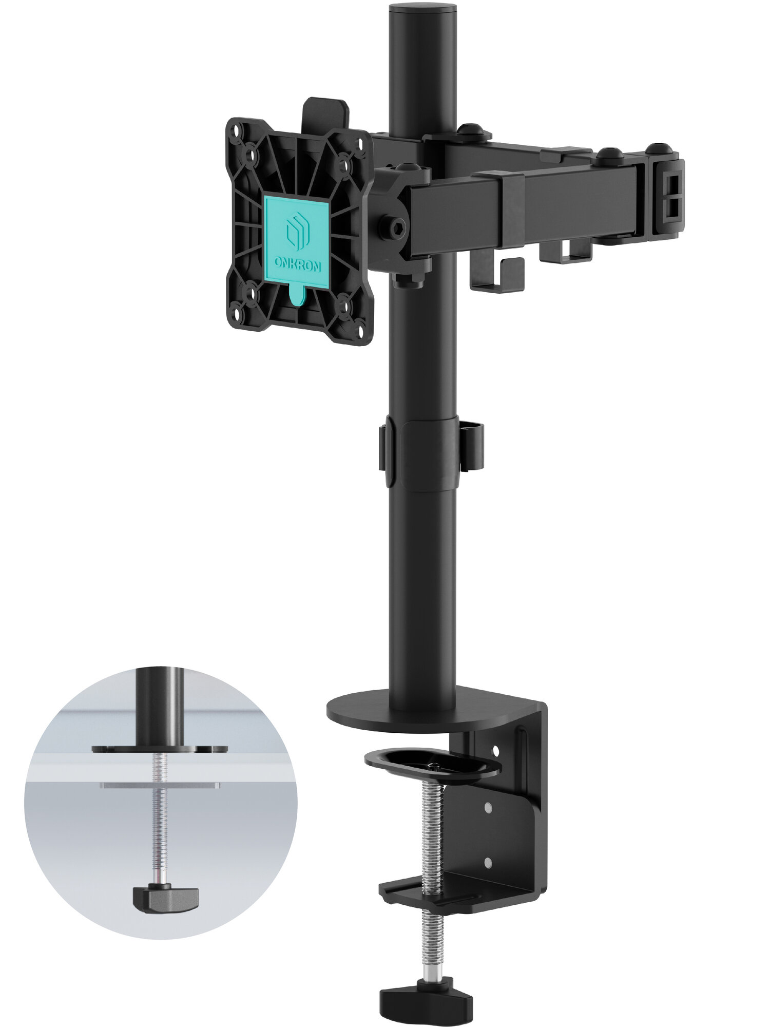 Кронштейн для монитора 13"- 34" ONKRON D121E настольный, до 8 кг, чёрный