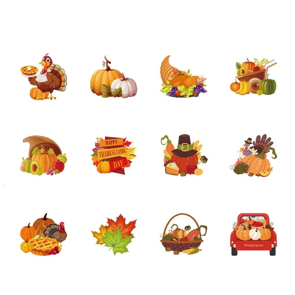 Набор из 12 шт. флагов для торта с индейкой, 12шт