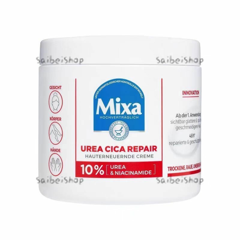 Mixa Лосьон для тела, содержащий 10% ниацинамидмочевины, 400 мл/подходит для сухой, шероховатой кожи.