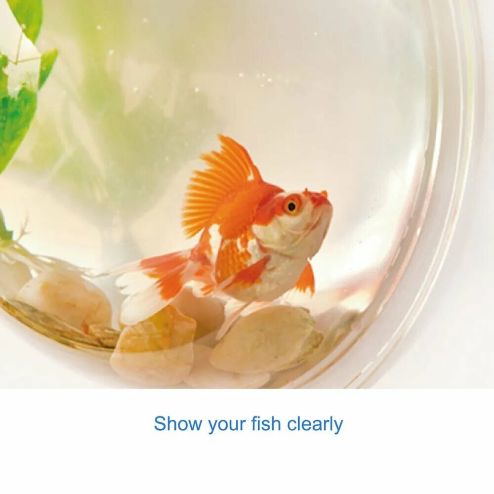 Настенный аквариум для цветов и рыб, акриловый, диаметр 15 см, зеркальный