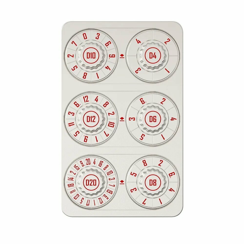 Dice Spinner 6 металлических многогранных кубиков размером с 1 карту, портативный набор для ролевых игр в жанре RPG (d4-d20) Ford&D, Дорожный и настольный