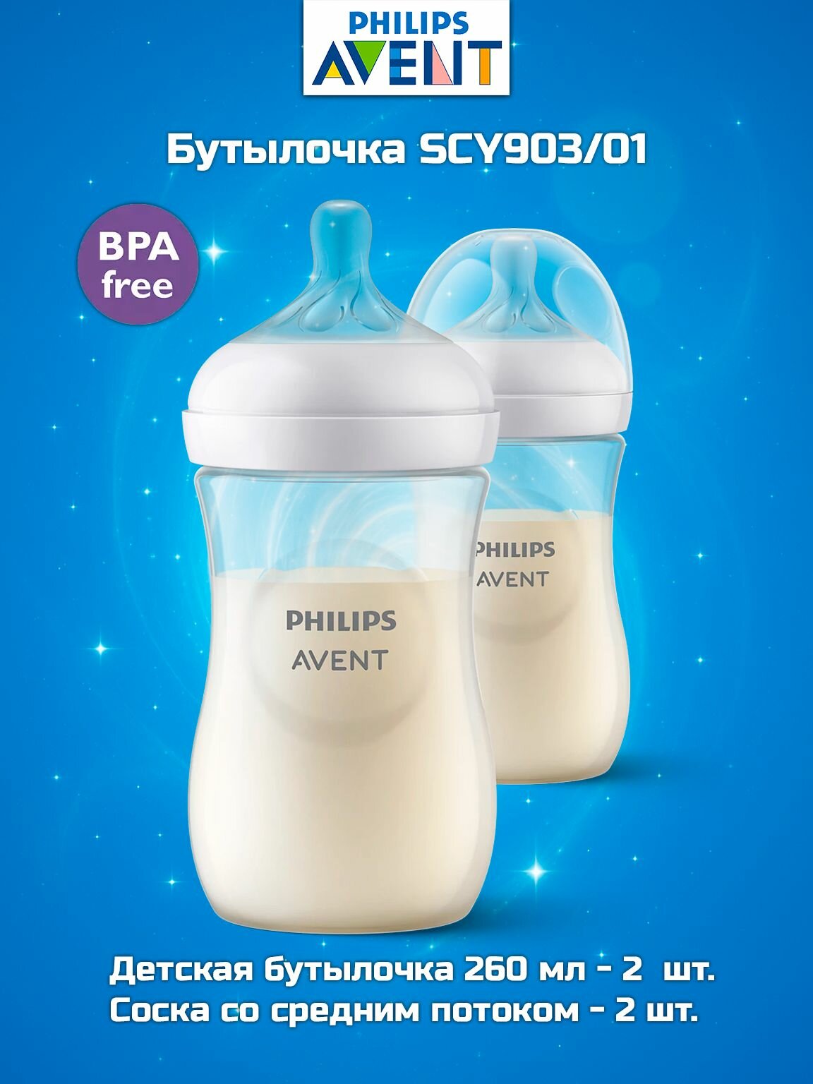 Бутылочка для кормления Philips Avent Natural Response 260 мл c 1 месяца SCY903/02