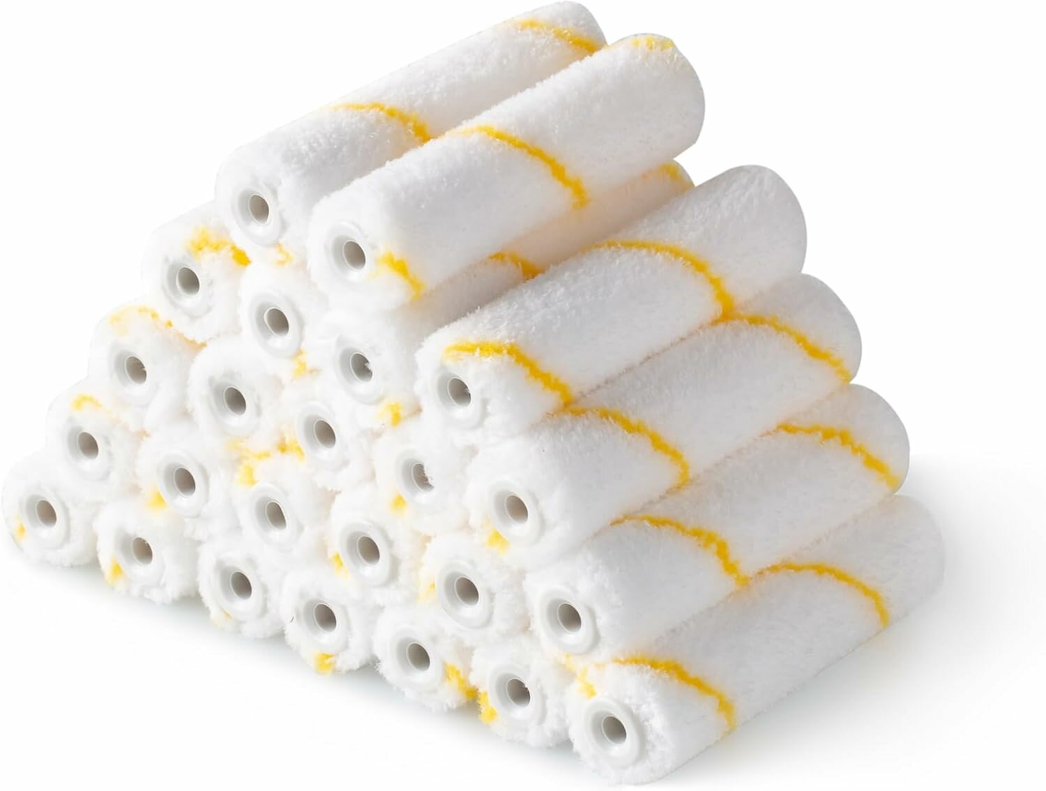 Малярный Валик: 4 Дюйма 24 Штуки Превосходная Работа С Лаком Без Подтеков Микроволоконный Валик - Быстрое И Чистое Окрашивание Для Гладких Поверхностей Инструменты Для Покраски For Домашние Проекты И Ремонт