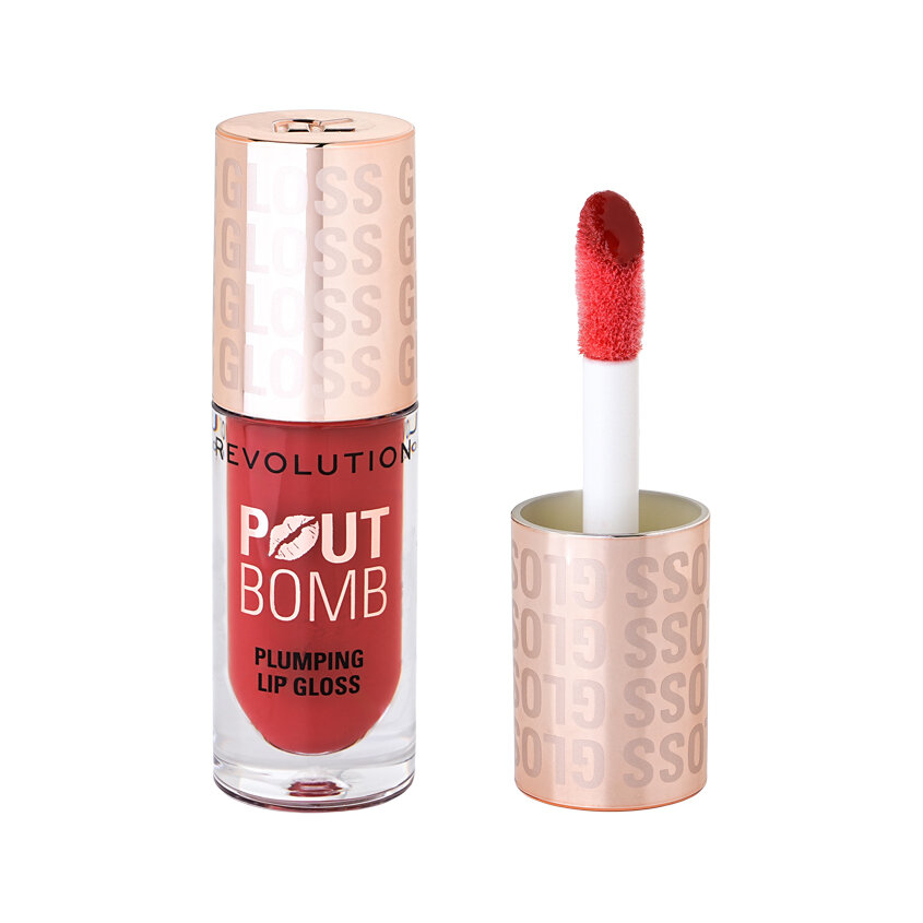 Блеск для губ REVOLUTION POUT BOMB с эффектом объема тон Melba warm peach