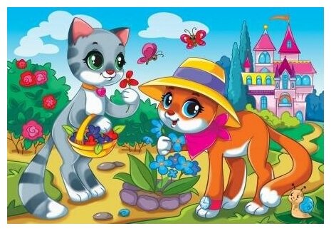 РКот. Мозаика из помпонов. А4. красивые котята