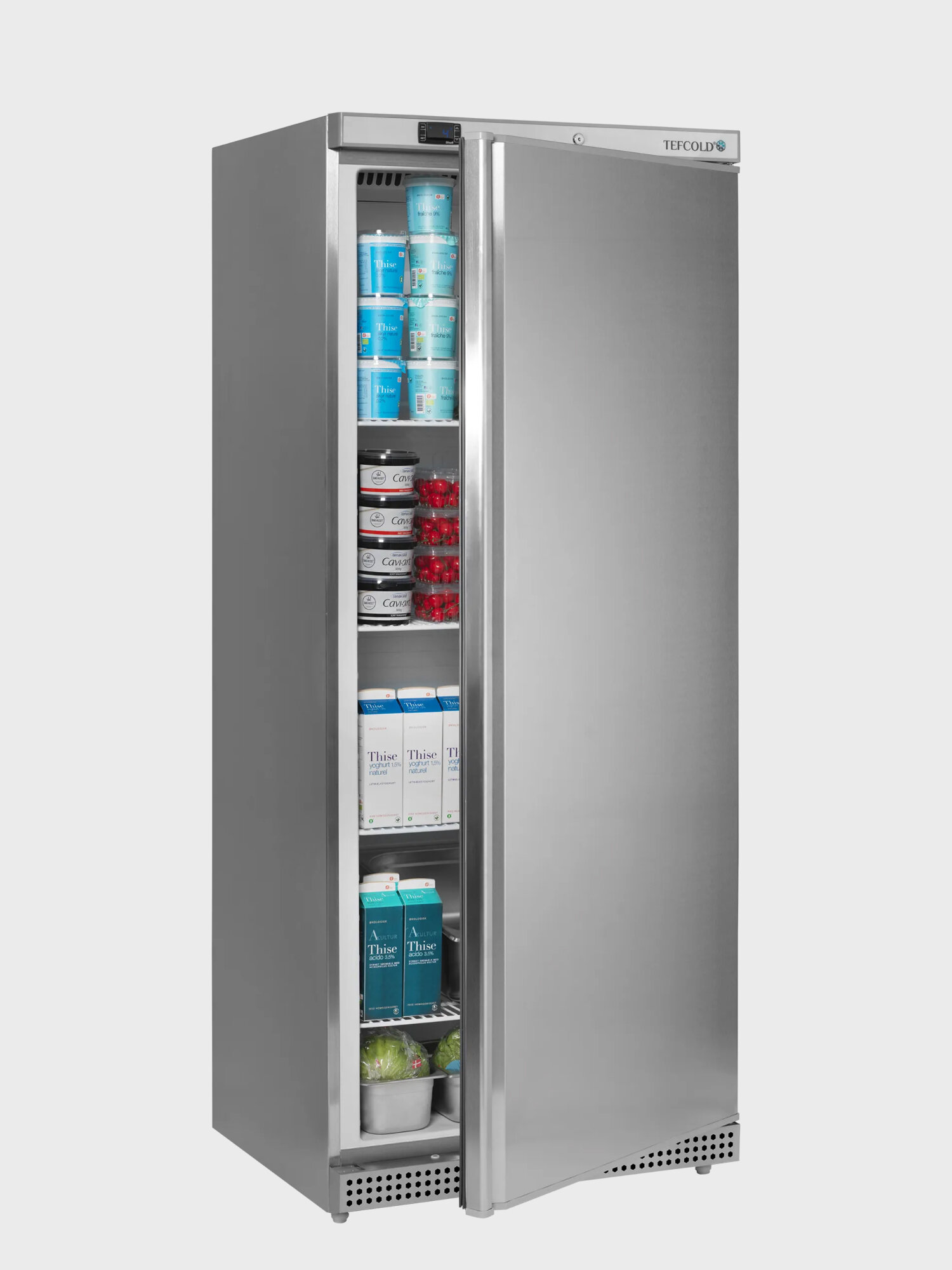 Холодильный шкаф TEFCOLD UR600X1 с глухой дверью, 570 л, холодильник, нержавеющая сталь