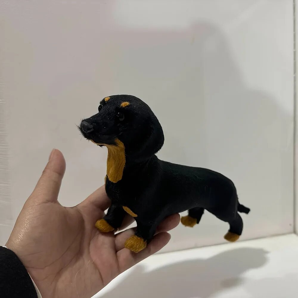 Фигурка Реалистичная Декоративная Фигурка Таксы - 1 шт. Мягкая игрушка, для декора