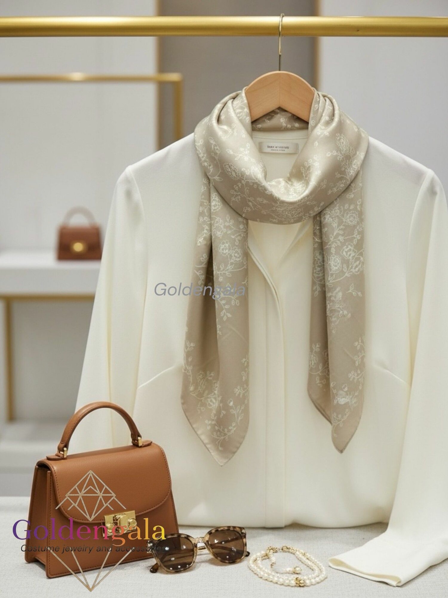 Платок GOLDEN GALA Базовая коллекция для женщин,90х90 см — фото 1