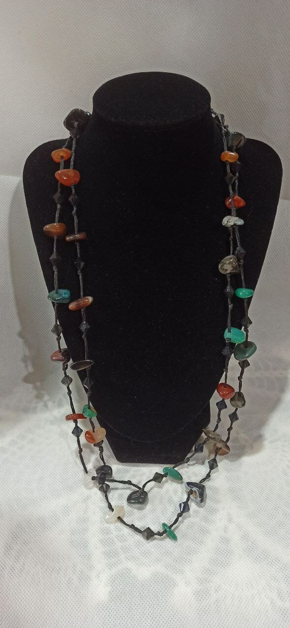 Бусы / Колье винтажное из натуральных камней, СССР