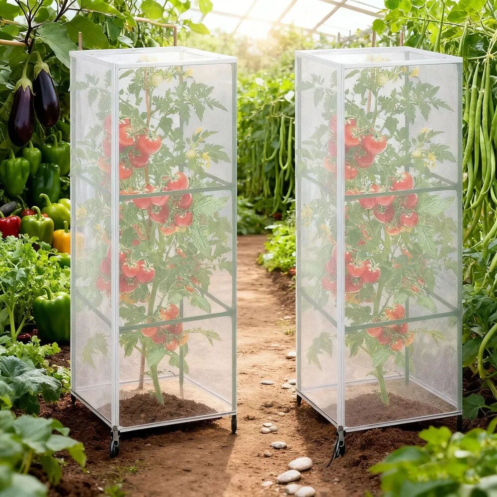 Пленка для теплиц Полиэстер, 0.45x1.5 м, 2 шт - Защита растений от вредителей и непогоды