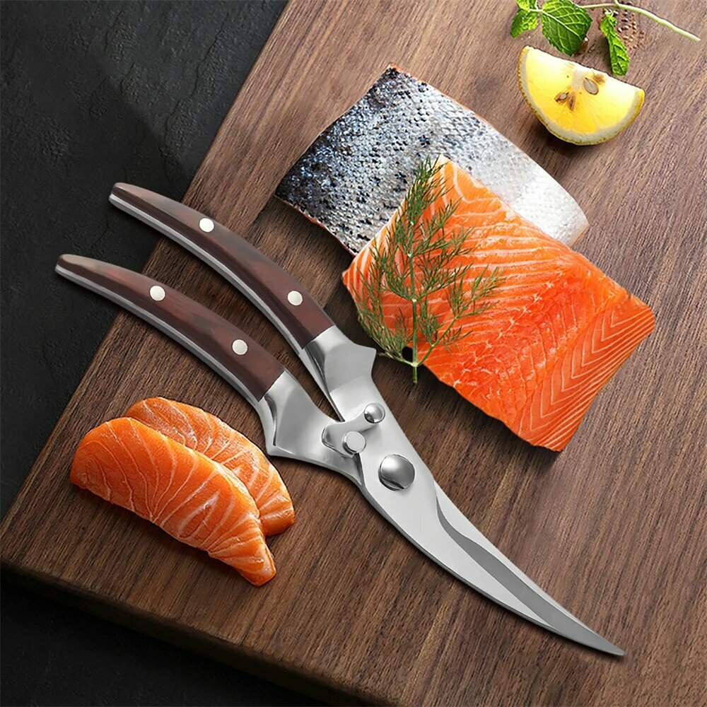 Профессиональные кухонные ножницы из нержавеющей стали Kitchen Scissors-25.3.31 Scissors-Red