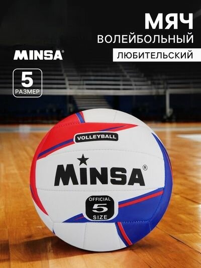Волейбольный мяч MINSA, машинная сшивка, 18 панелей, р. 5, TPU