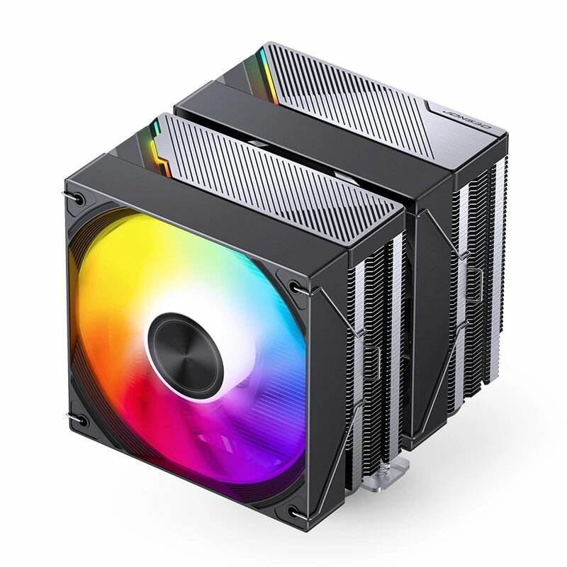 Кулер для процессора JONSBO CA80 Black LGA1851/1700/1200/115X/AM5/AM4 TDP 260W, PWM, 120mm ARGB LED Fan + 120mm Black Fan, 6 тепловых трубок, медная база, 4-pin