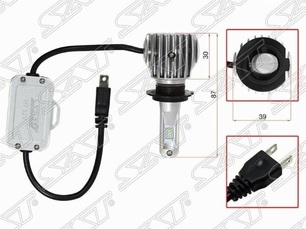 Лампа SAT ST-175-0071 H7/ LED/ Комплект/ 20W 1800LM CANBUS