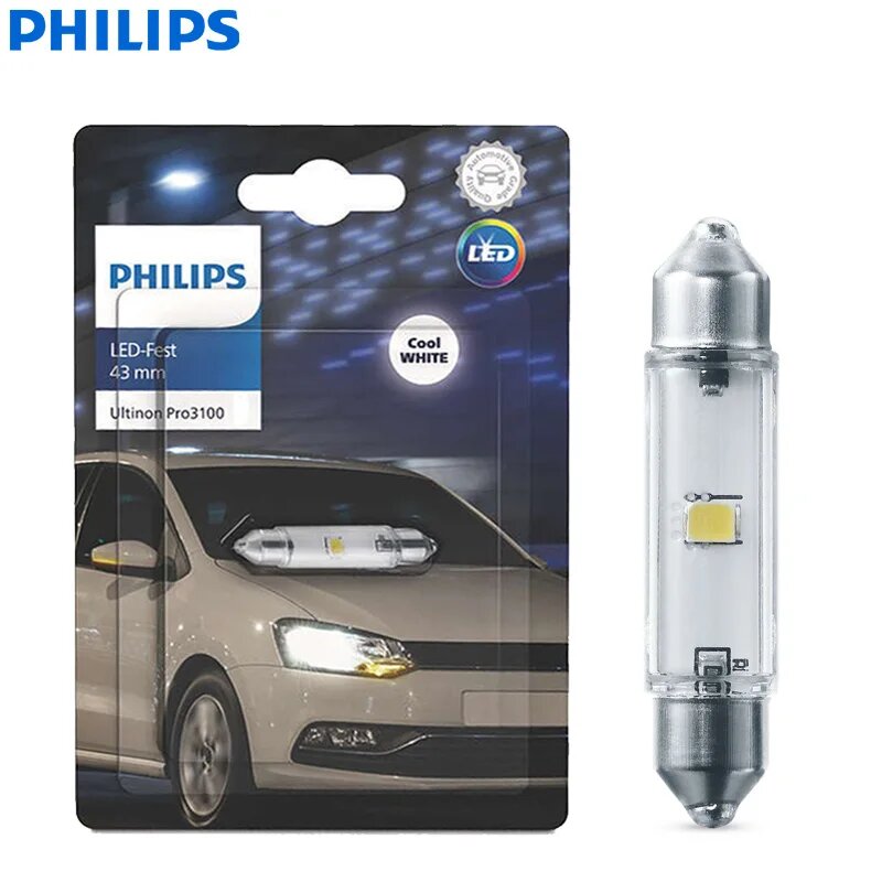 Philips LED-Fest C5W 43mm, Cool White