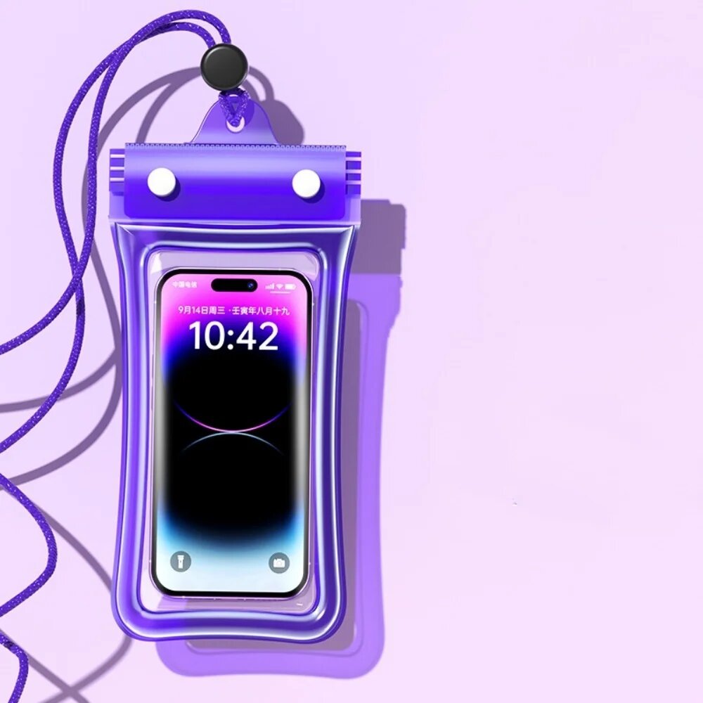 Водонепроницаемая сумка для телефона, прозрачный чехол, IPX8 Purple