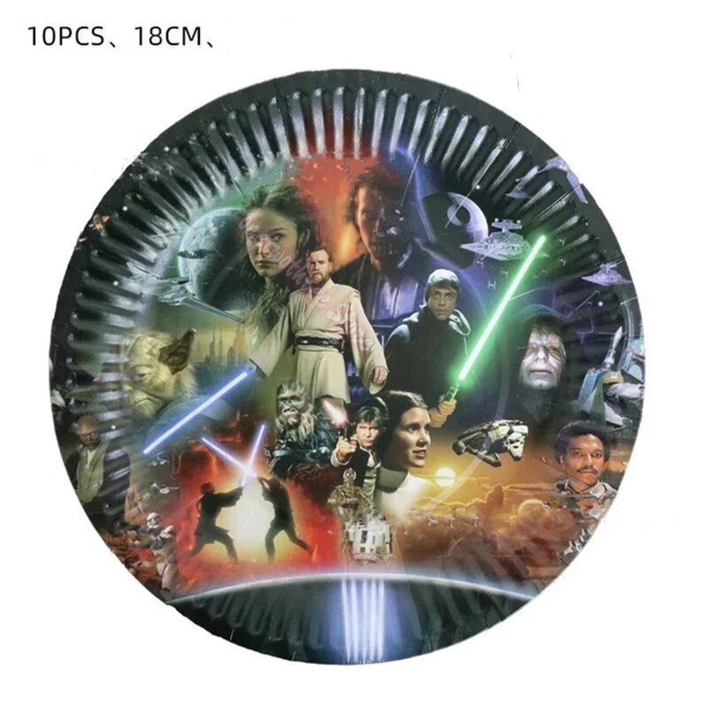 Набор для декора дня рождения "Звездные войны" Hasbro 10pcs 7inch plate