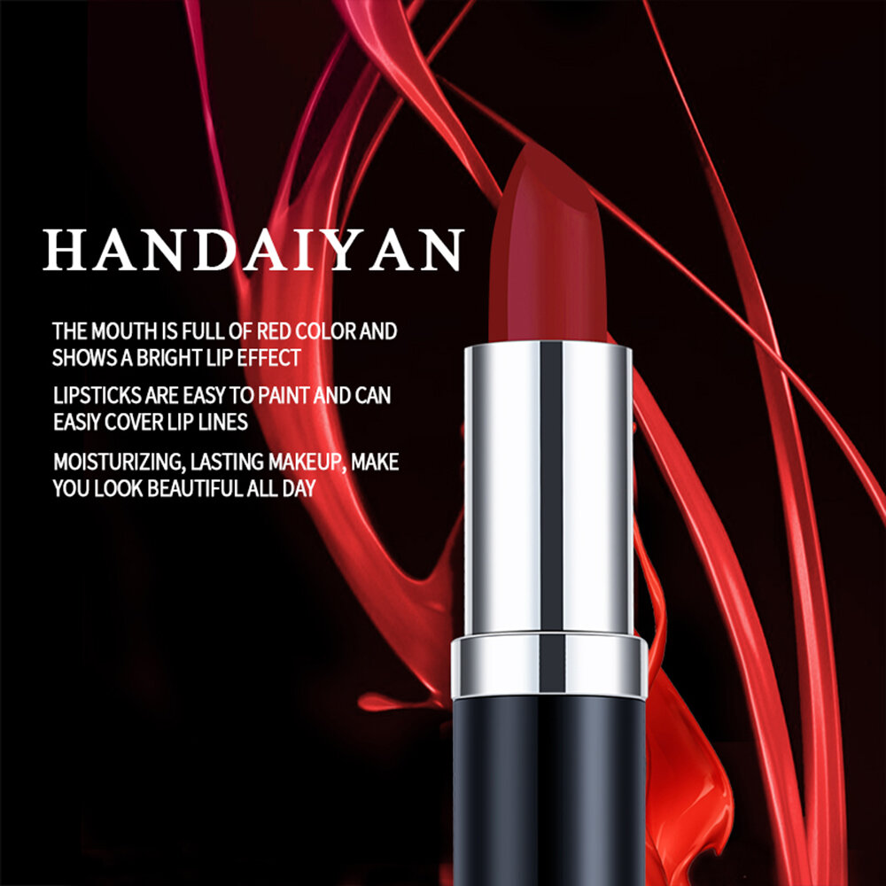HANDAIYAN Professional Matte 12 Colours Makeup Lipstick Водостойкая помада Стойкая пигментированная бархатистая матовая помада Lip Matte (3#)