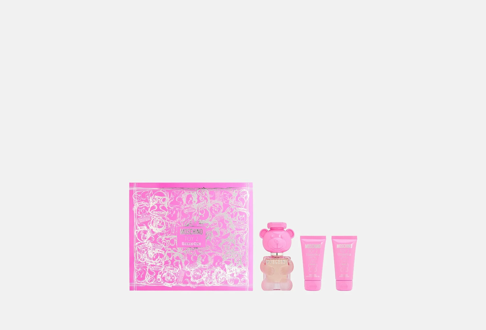 Moschino (Москино) TOY2 Bubble Gum Ж Набор Туалетная вода 50 мл + гель для ванной и душа 50 мл + лосьон для тела 50 мл