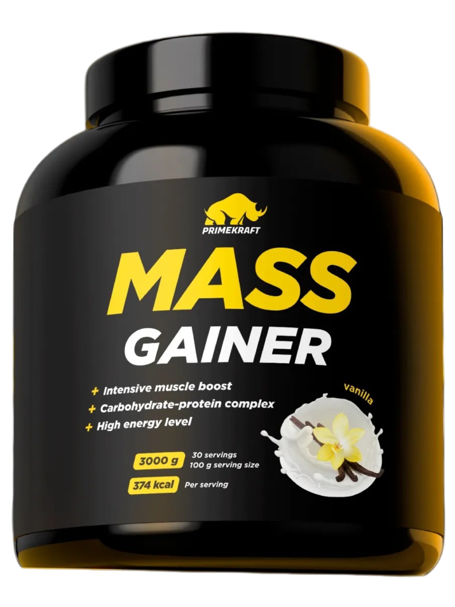 Гейнер PRIMEKRAFT MASS GAINER 3000 г, Ваниль
