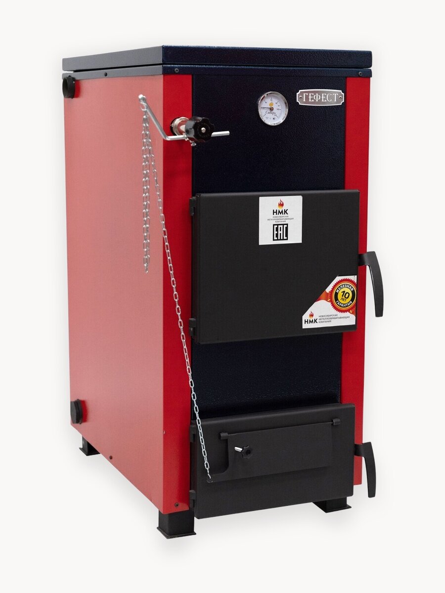 Твердотопливный котел НМК Сибирь-Gefest КВО 15 ТЭ, 15 кВт, одноконтурный