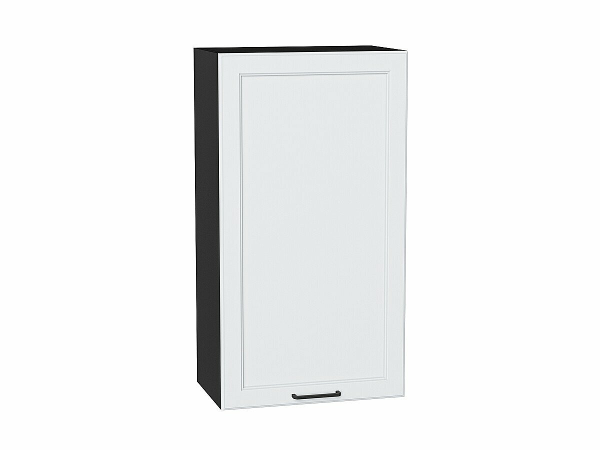 Шкаф верхний с 1-ой дверцей Барселона, цвет фасада Белый, цвет каркаса Graphite, 920*500*324 мм