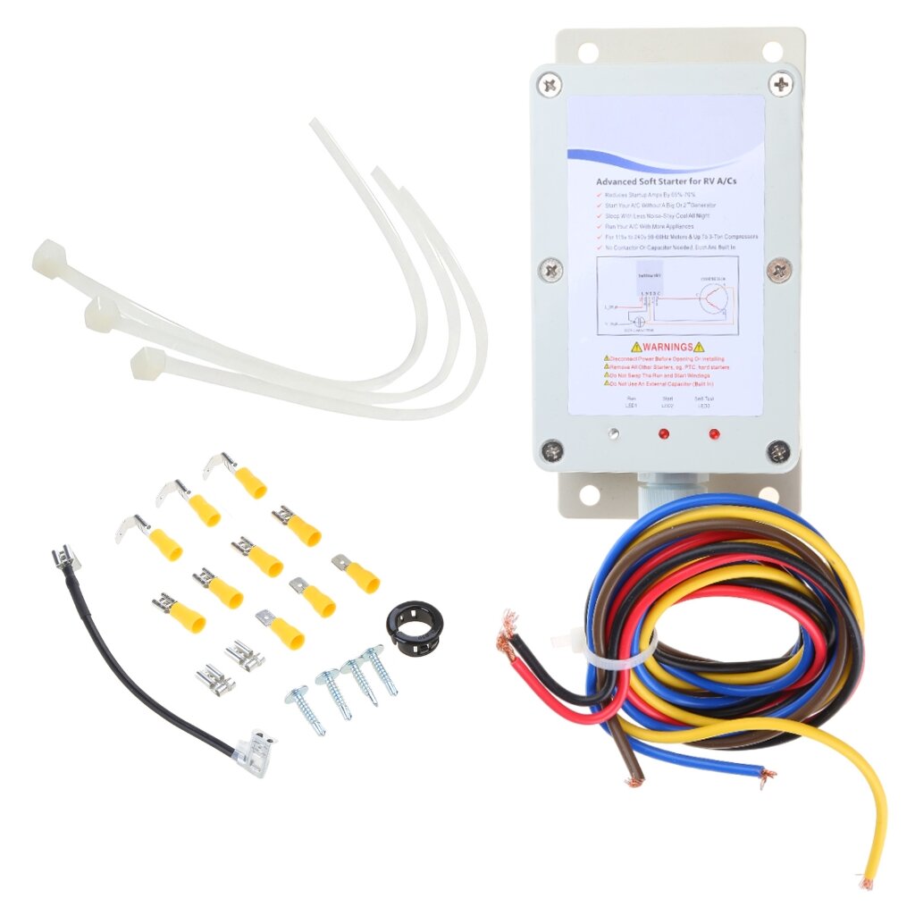 Плавный пуск для кондиционера RVs, Комплект плавного Пуска Кондиционера RVs для Кондиционера, Легкий запуск Даже с небольшим генератором