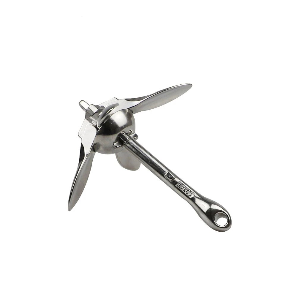 Универсальный складной якорь для грапнели, аксессуары для морских лодок, нержавеющая сталь 316, 3,3 фунта, 1,5 кг