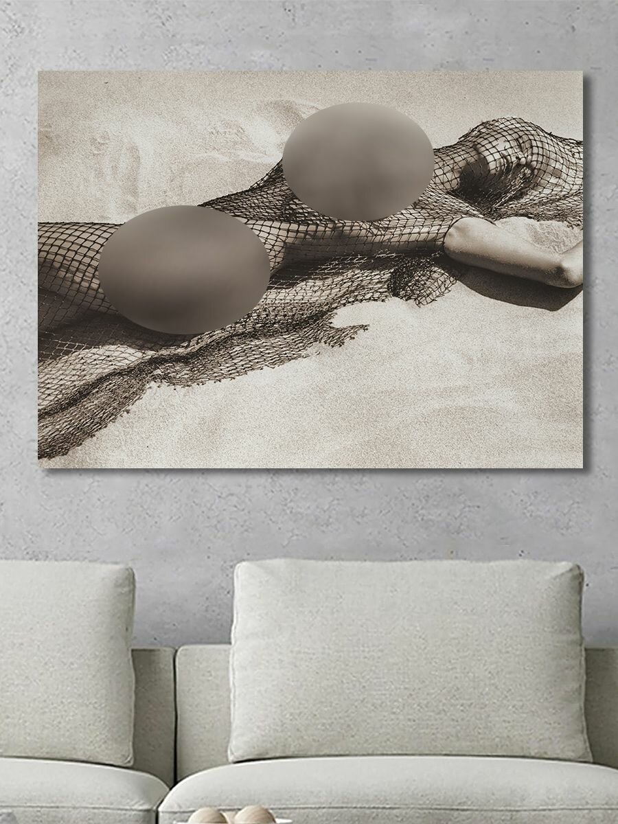 Картина на стену для интерьера - "Современное искусство, черно-белая эстетика, девушка", 30х40 см.