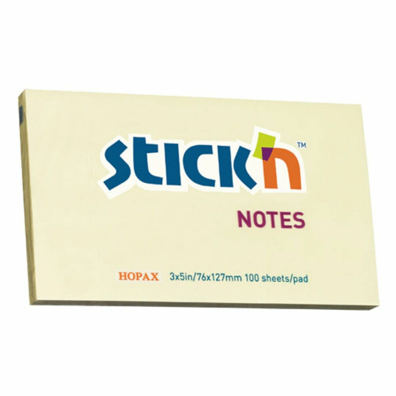 Бумага с липким краем (76*127мм) 100л, жёлтый