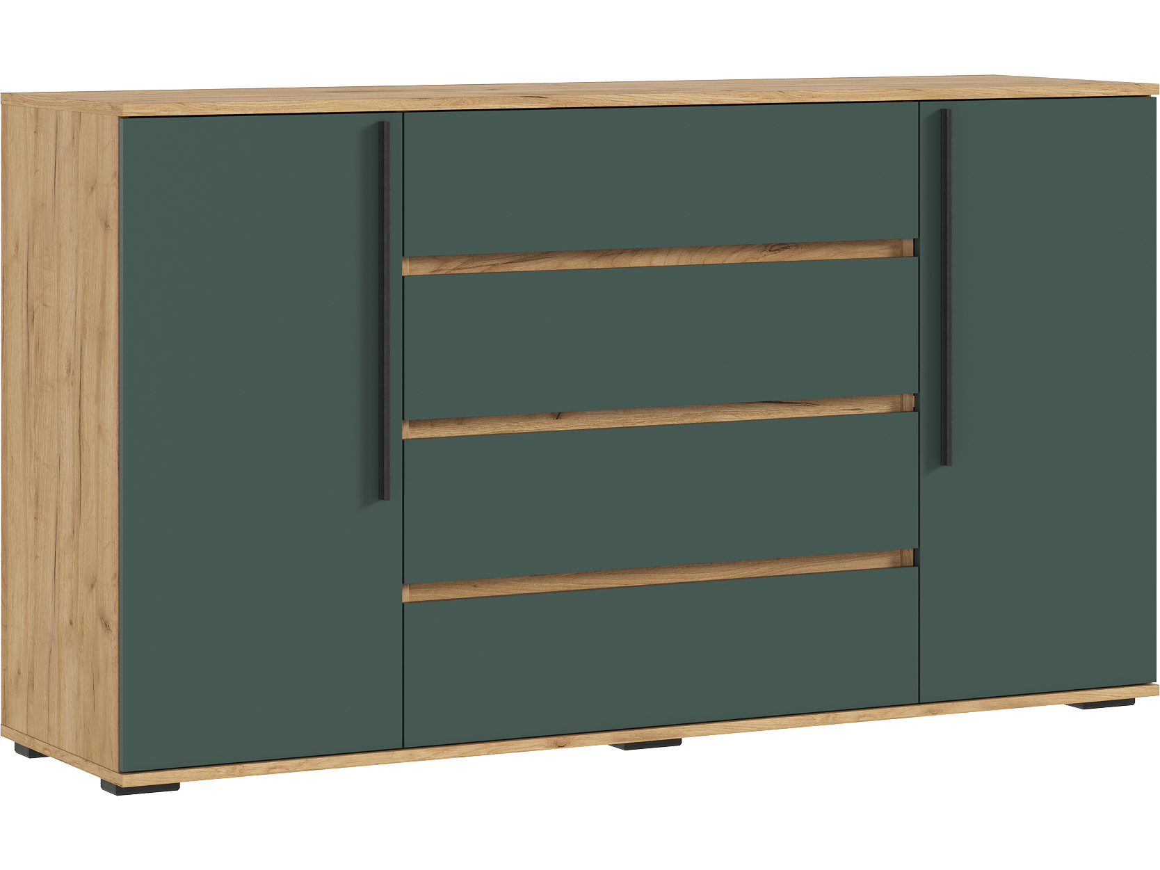 Комод 2 двери 4 ящика (1600), в современном стиле, Дуб крафт