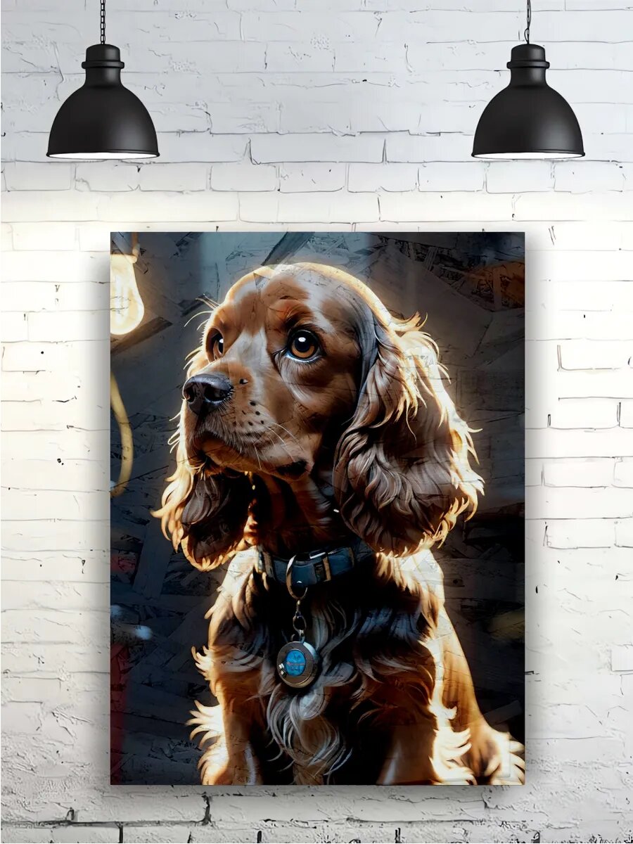 Картина на дереве OSB "Кавалер-кинг-чарльз-спаниель"