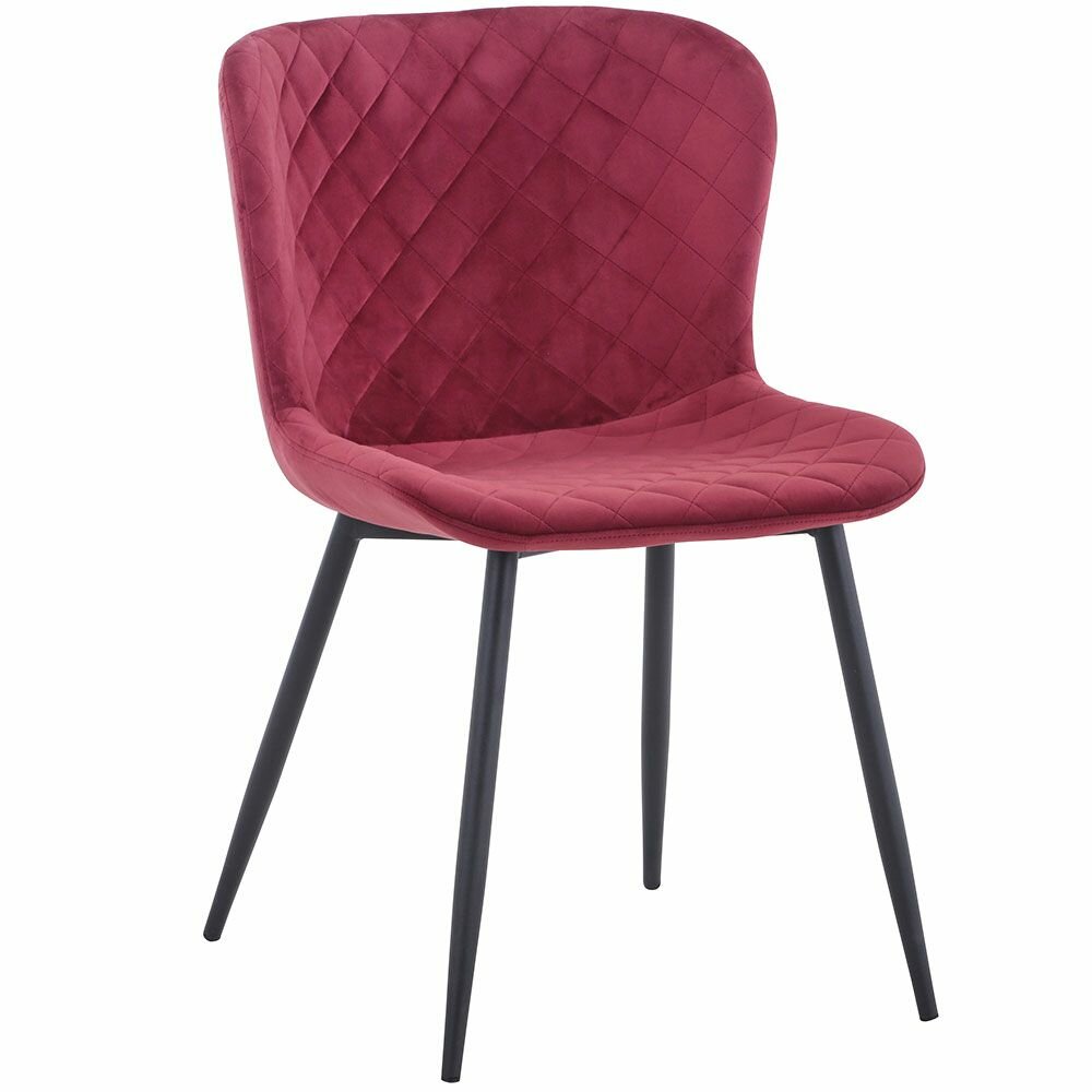 Стул Darcy STOOL MARKET бордовый, ткань, металл, мягкое сиденье, без подлокотников