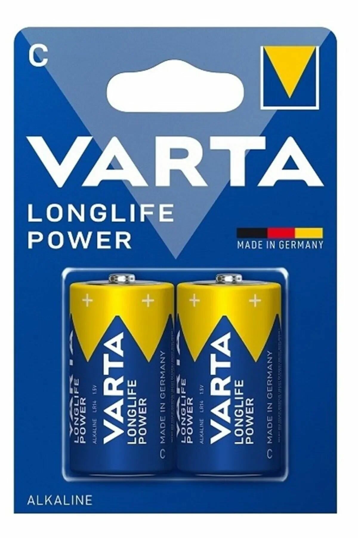 Батарейка VARTA C (LR14) Longlife Power, 2 шт. (2 штуки в блистере)