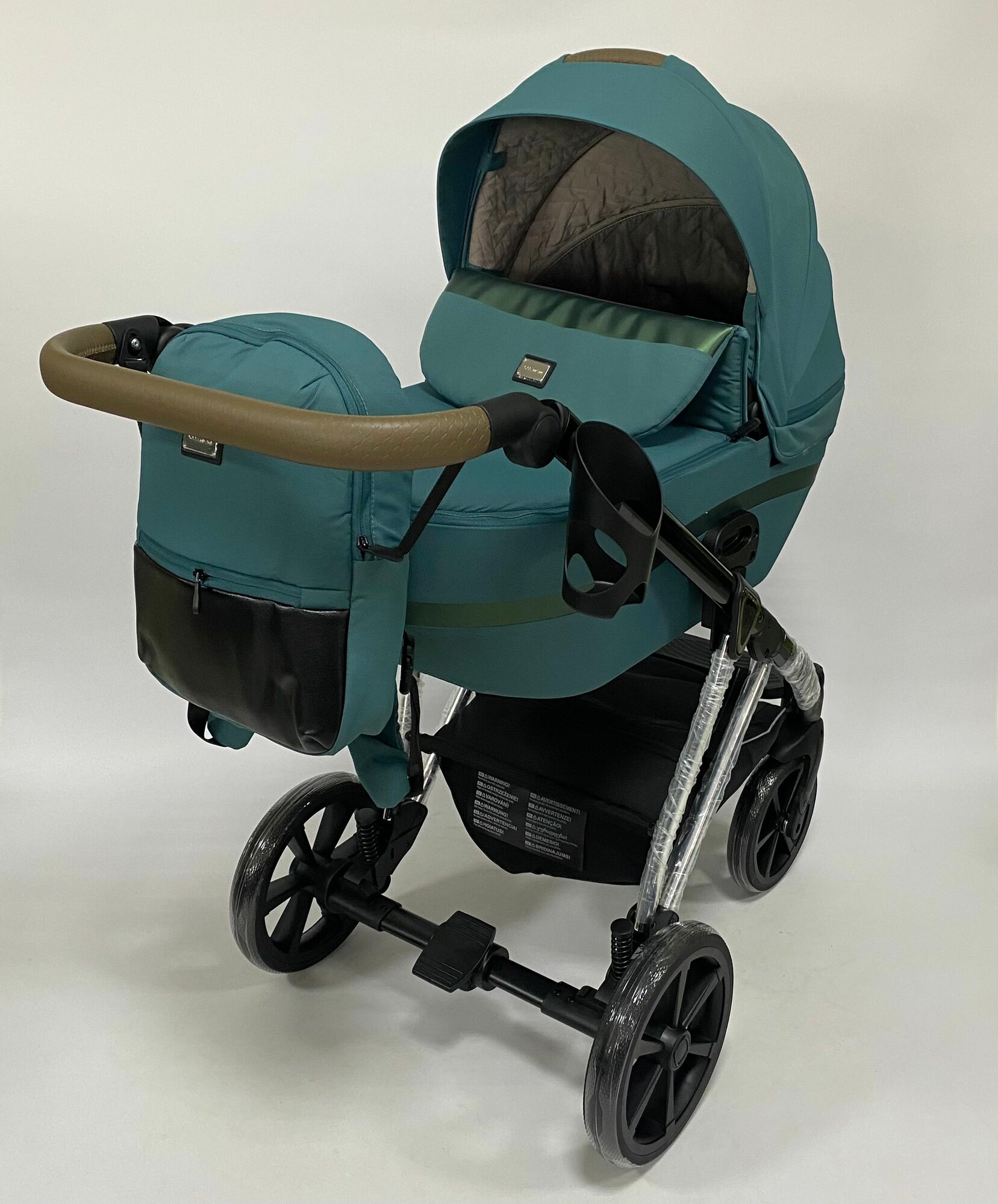 Коляска 3 в 1 для новорожденных Luxmom F11, прогулочная, модульная, голубое озеро