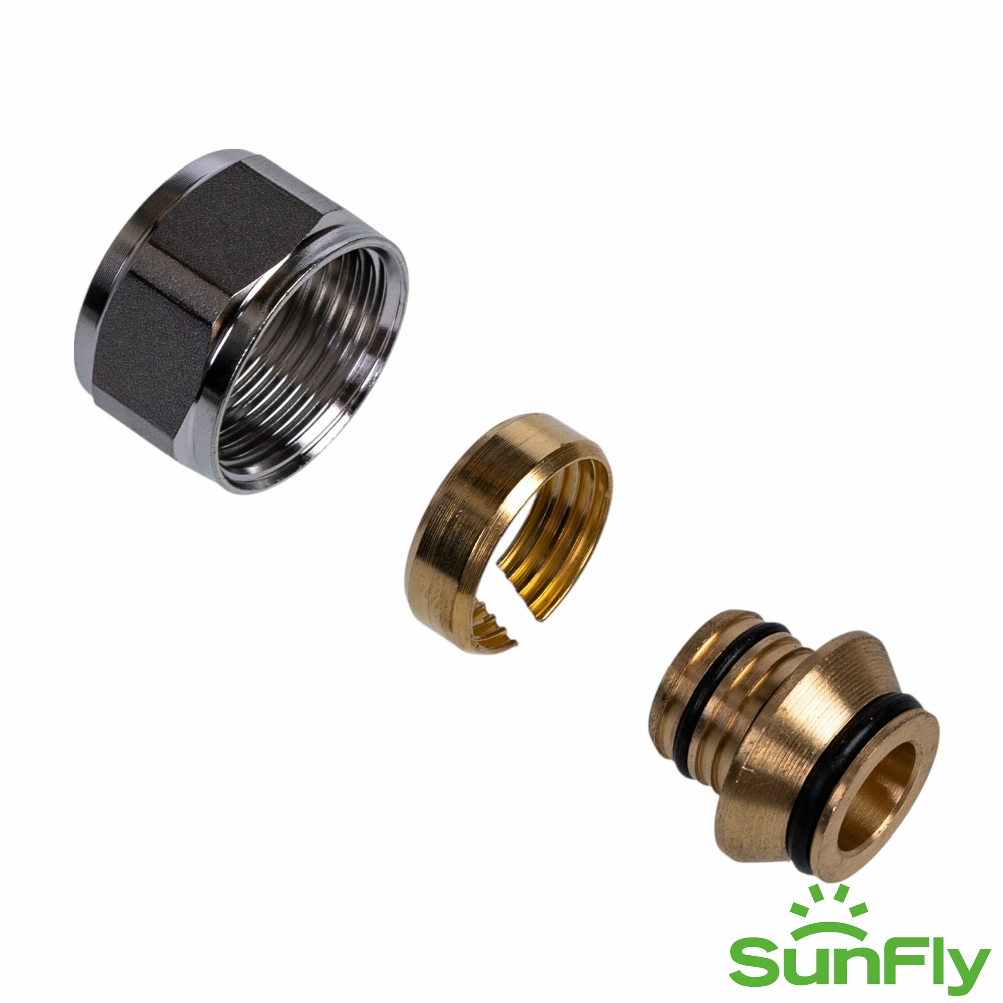 Компрессионный фитинг для труб 20 x 2.0 x 3/4" Евроконус SUNFLY (XF30606A-34-1620)